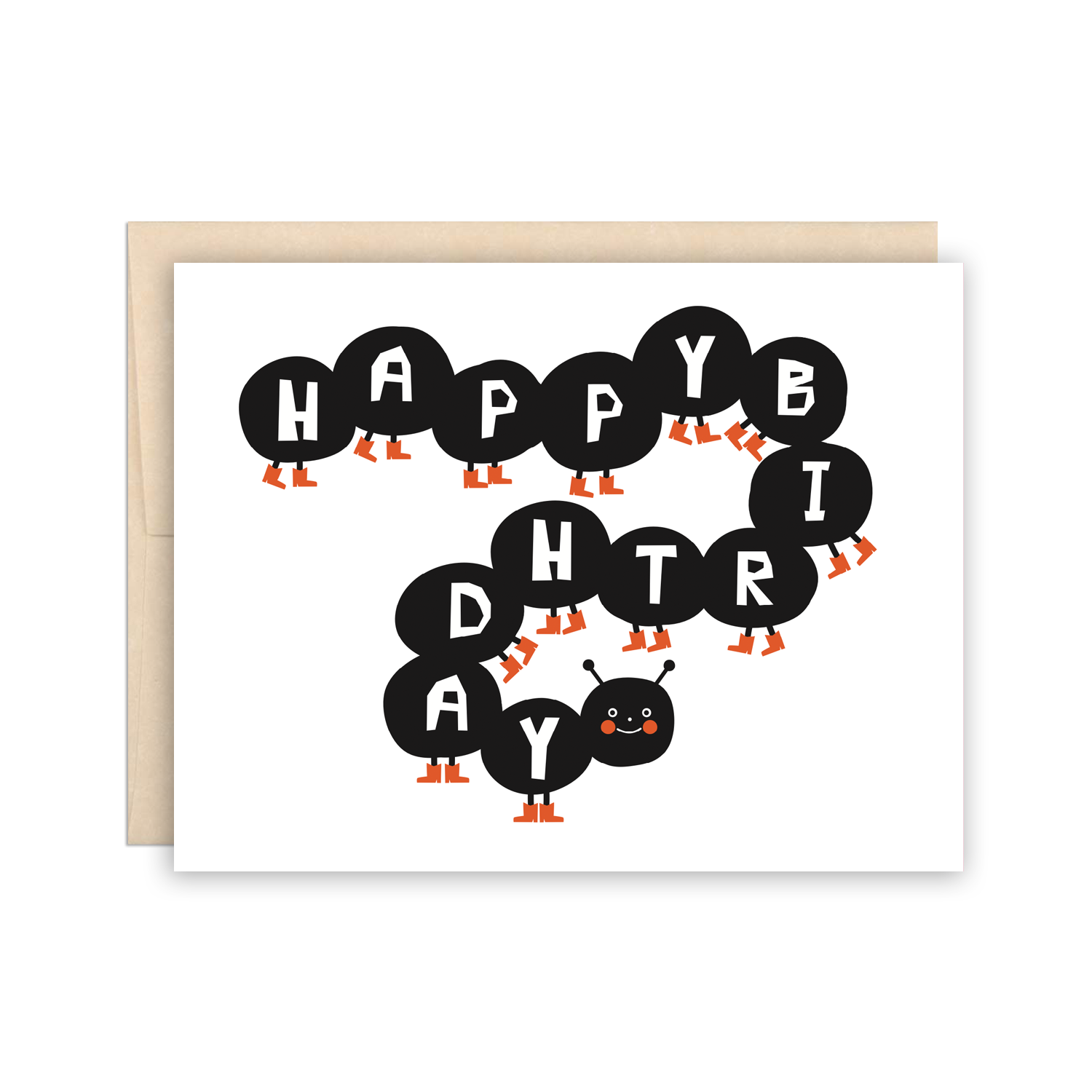 Cute Bug Happy Birthday Greeting Card, for Kids | Rivers & Meadows ...